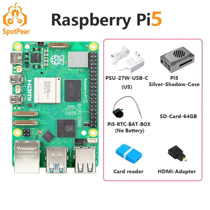Raspberry Pi 5 Official Original Model Pi5 2GB / 4GB / 8GB RAM Option ...