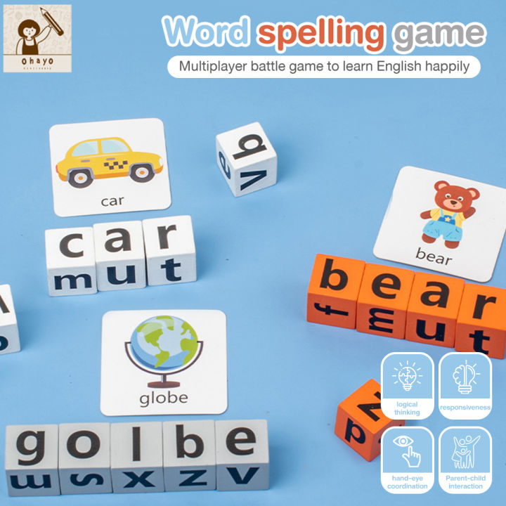 Early Education Alphabet Puzzle Letter Spelling Block Matching Game ...
