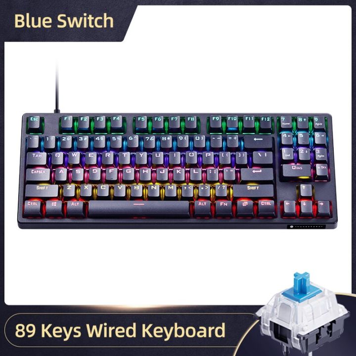 KG3089 Mechanical Keyboard Wired Keyboard 89 Keys Gaming Keyboard Red ...