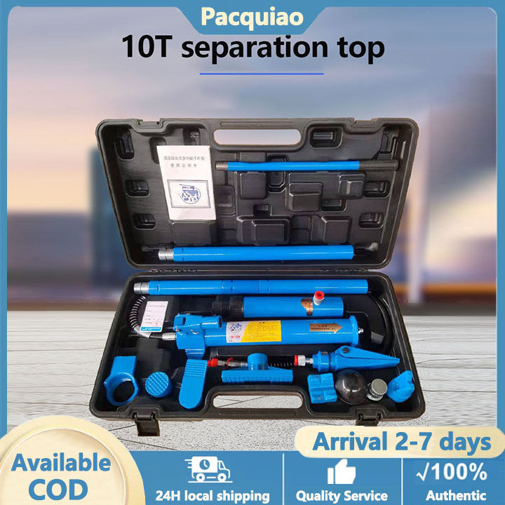 【COD】10 Ton Portable Hydraulic Ram Auto Body Frame Repair Kit ,Separate ...