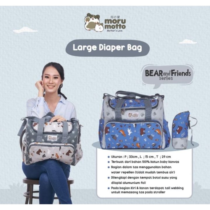 Moru motto Tas Besar + TBS Bear and Friends Series MMT7005 / morumotto MMT7005 | Lazada Indonesia