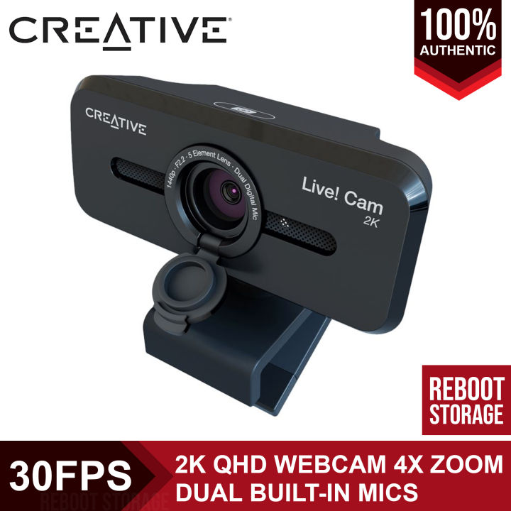 Creative LIVE Cam Sync V3 Webcam with 4x Zoom 2K QHD 30 FPS USB Dual ...