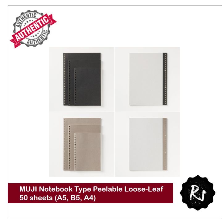 Muji Notebook Type Peelable Loose-Leaf, 50 sheets (A5, B5, A4) | Lazada PH