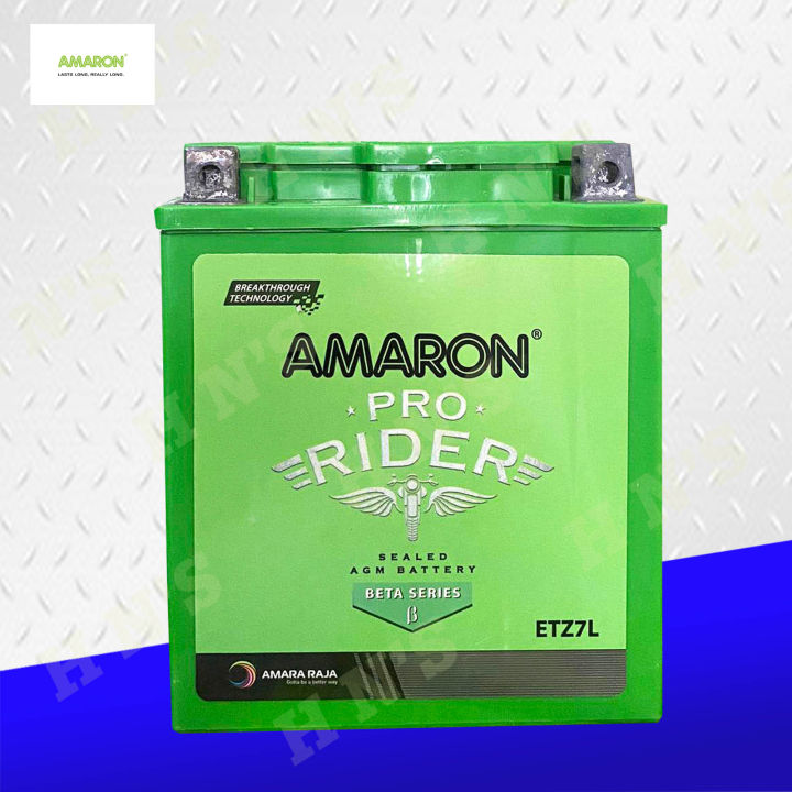 AMARON Pro Bike Rider AP-ETZ7L ( YTX7L-BS ) Motorcycle Battery Maintenance Free | Lazada PH