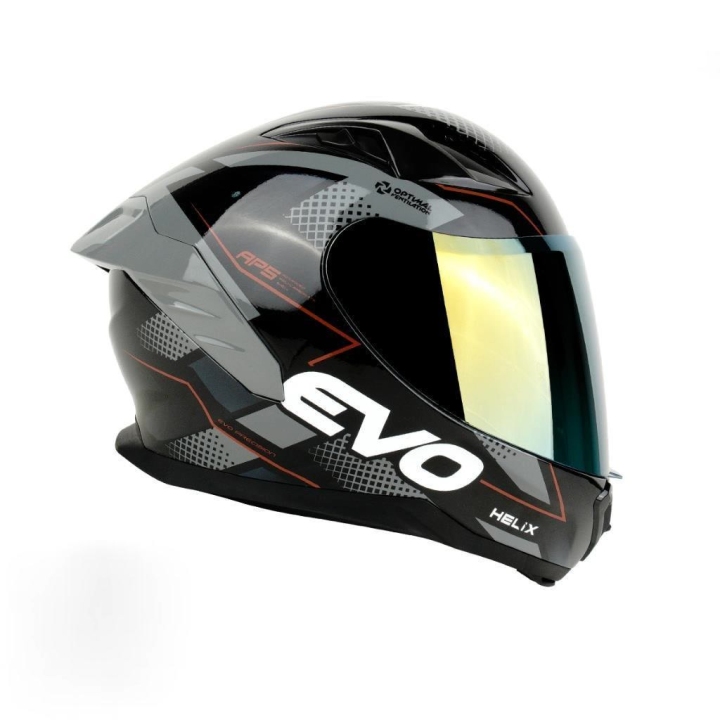 EVO M1-01 Helix Full Face Dual Visor Helmet Motorcycle With Free Clear ...