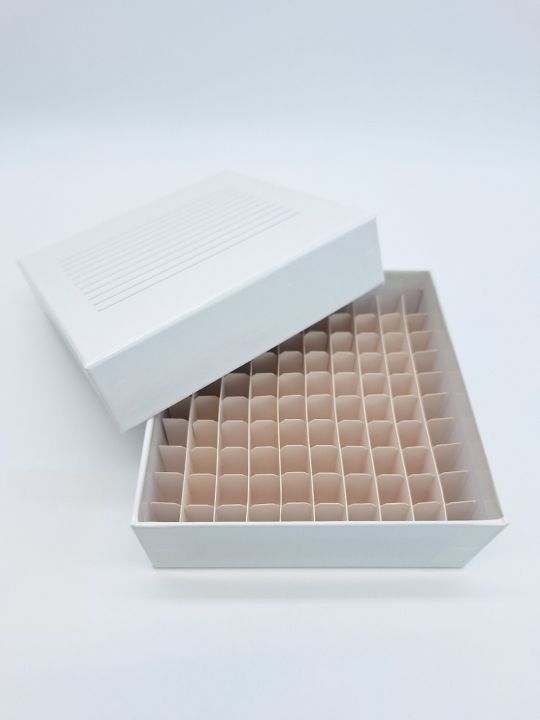 Freezer Paper Box 100well กล่องกระดาษสำหรับใส่หลอดเก็บตัวอย่าง 100 ช่อง ...