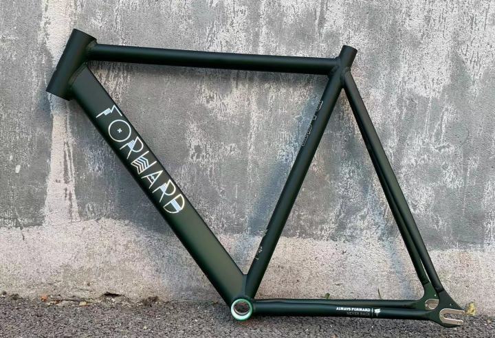 Forward pace. Single-speed racing bicycle frame of aluminum alloy dead ...