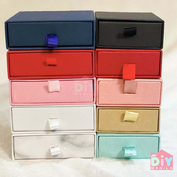 (10 pcs) Jewelry gift box with foam - sliding box (hard box - WITHOUT ...