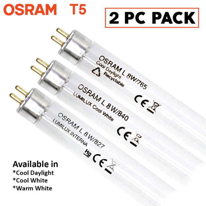 2 PC PACK | Osram Lumilux T5 8W | Color in 827/840/765 | 330- 450Im | 30cm | Lazada Singapore