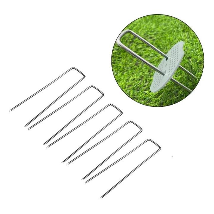 Pack Of 25 U Shape Garden Pins Staple Stabilizers Heavy Duty Steel Rust ...