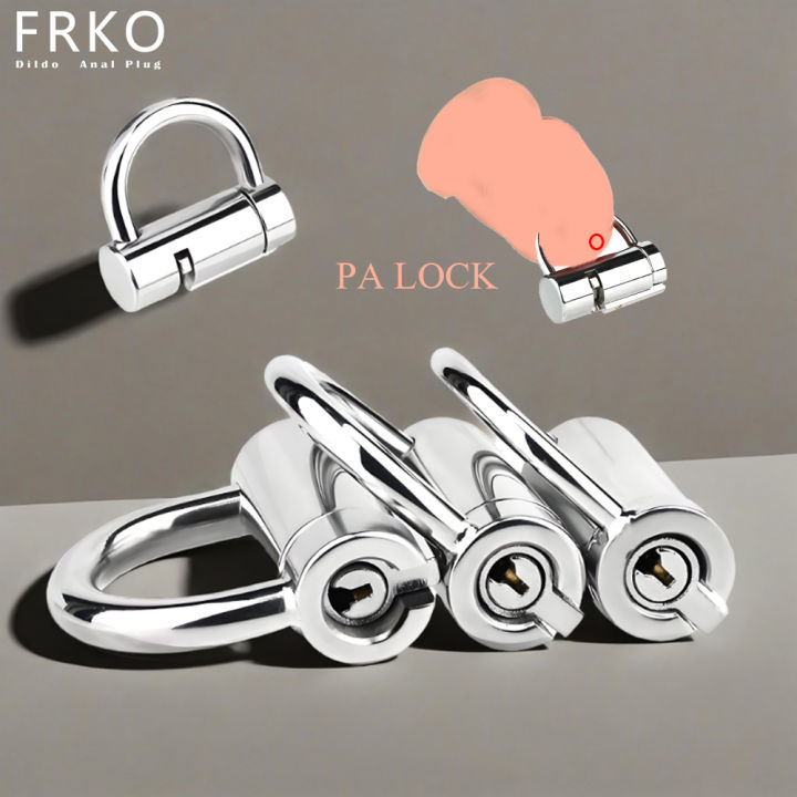 【Limited-time offer】 FRKO Stainless Steel PA Lock Chastity Cage Device ...