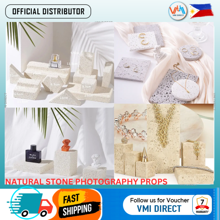 Natural Stone Texture Board Sphere Photography Props Cube for Jewelry ...