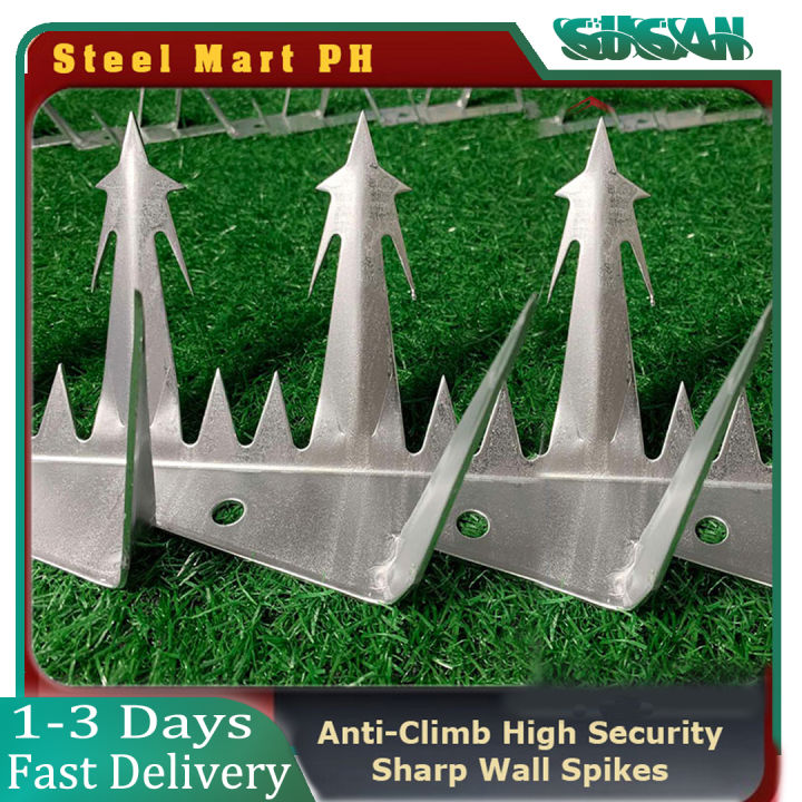 LABOT Anti-Climb spikes fence hot-dipped Galvanized Sharp Wall Spikes ...