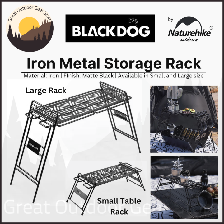 BLACKDOG Iron Metal Outdoor Rack Hanging Shelving Storage Hang Display ...