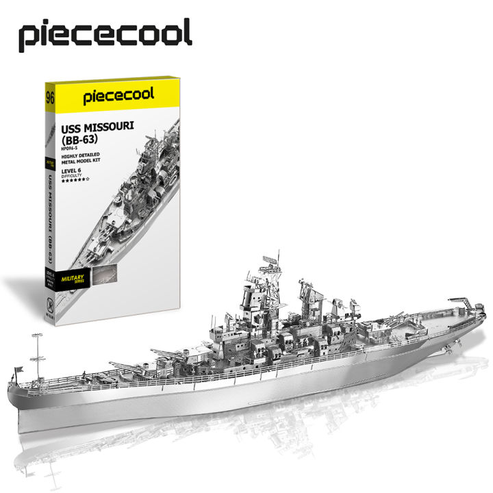 Piececool 3D โลหะปริศนาจิ๊กซอว์-Uss Missouri Battleship DIY Model ...