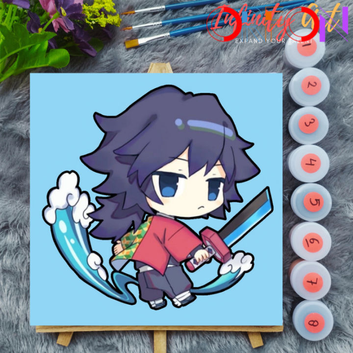 ORFON Paint by number with frame [ Kimetsu no Yaiba Demon Slayer ...