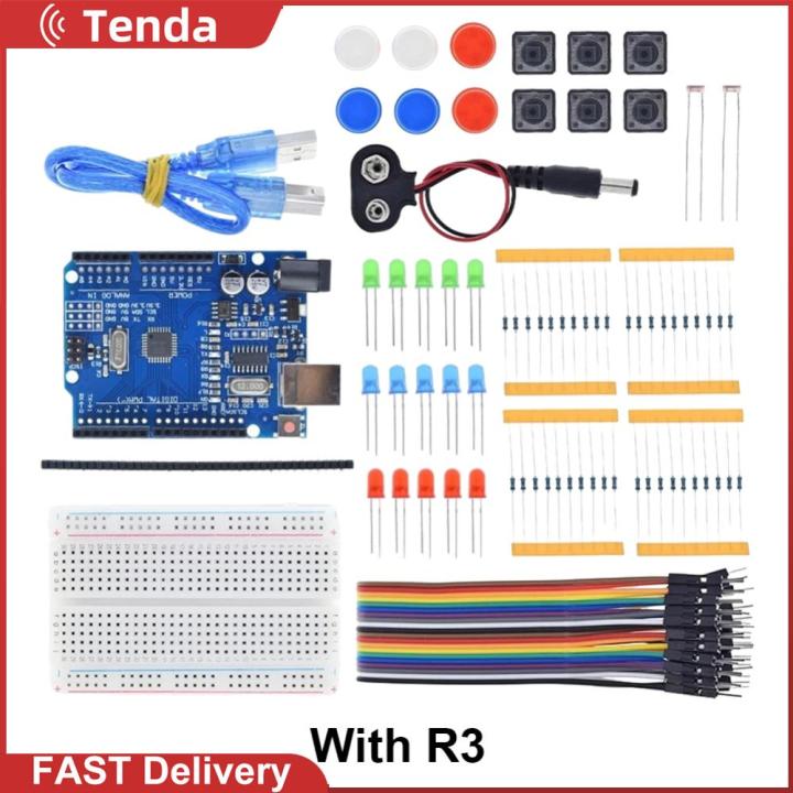 Starter Kit 13 in 1 New Starter Kit USB Mini Breadboard 3 Color LED DIY ...