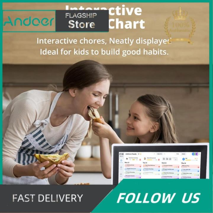 Andoer 15.6 Inch WiFi Digital Calendar Chore Chart HD Touchscreen ...