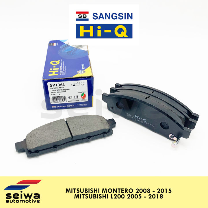 [2008 - 2015] Mitsubishi Montero Brake Pads Front - [2005 - 2018] Mitsubishi L200 Triton Brake ...