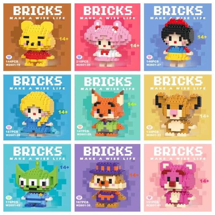 Nano Bricks Building Block Cute Cartoon (Make A Wise Life) 5mm&8mm 14y ...