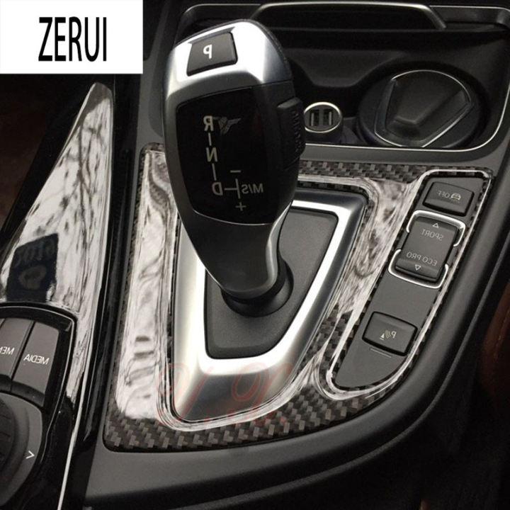ZR สำหรับสำหรับ Bmw 3GT F30 F31 F32 F34คาร์บอนไฟเบอร์เกียร์เปลี่ยนแผง ...