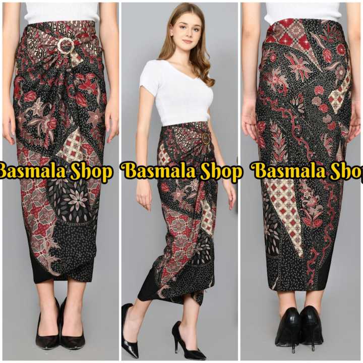 Rok Lilit Batik Foil Bawahan Kebaya Serut Instant Rok modern Motif ...