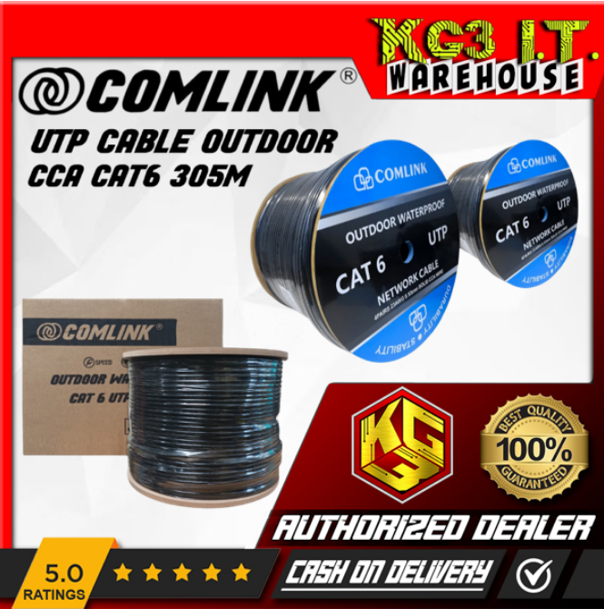 COMLINK CAT6 OUTDOOR Quality UTP Ethernet LAN Cable 305m | Lazada PH