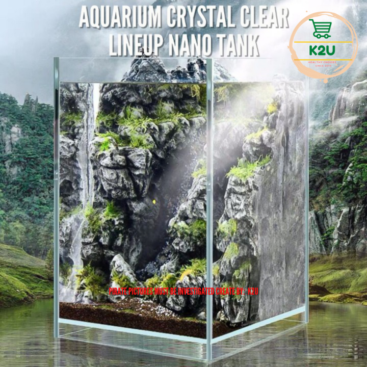 AQUARIUM Fish Tank Crystal Clear Lineup Nano Tank 15CM/ 20CM/ 30CM ...