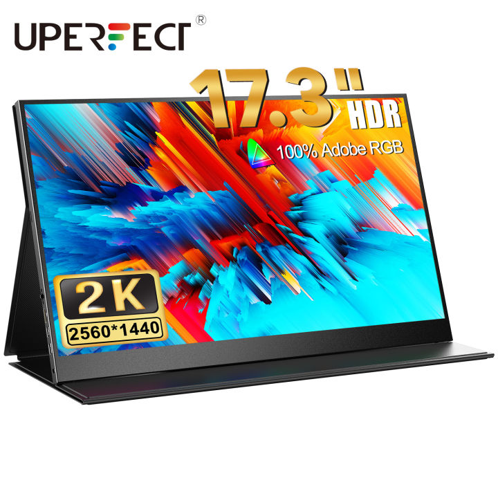 UPERFECT 17.3'' Portable Monitor Computer Display 2560 x 1440 laptop ...