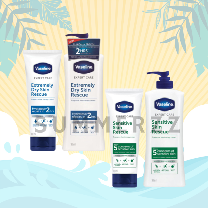 Vaseline Expert Care Sensitive Skin Rescue Extremely Dry Skin Rescue ...