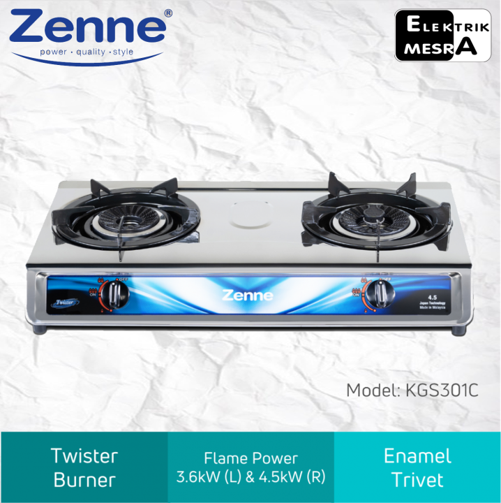 ZENNE GAS STOVE 2 BURNER MODEL:KGS-301C | Lazada
