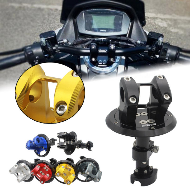 SEMSPEED Motorcycle CNC Handlebar Handle Bar Riser Clamp Direction Stable Balance Bracket For ...