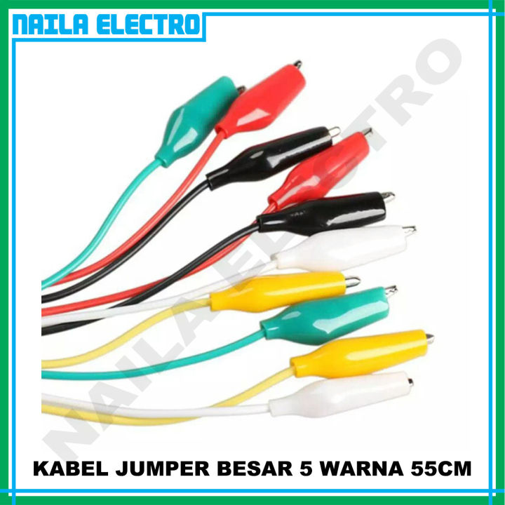 Kabel Jumper Besar 5 Warna / Jepit Buaya Besar + Kabel 5 Warna | Lazada ...