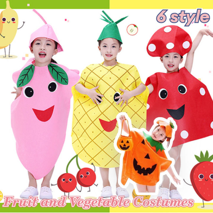 Kids Fruit Vegetable Costume Halloween Christmas Costume Cosplay Stage Clothing for Kids | Lazada PH