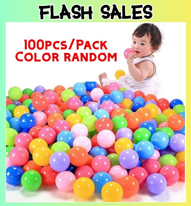 **READY STOCK**100pcs Colorful Ball Soft Plastic Ocean Ball Funny Baby ...