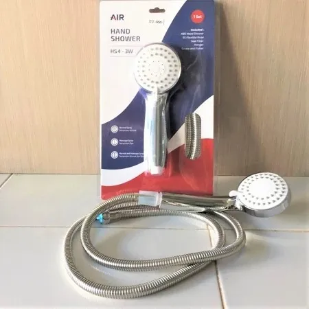 HAND SHOWER / SHOWER MANDI SET AIR HS4-3W BULAT CHROME (3 fungsi ...