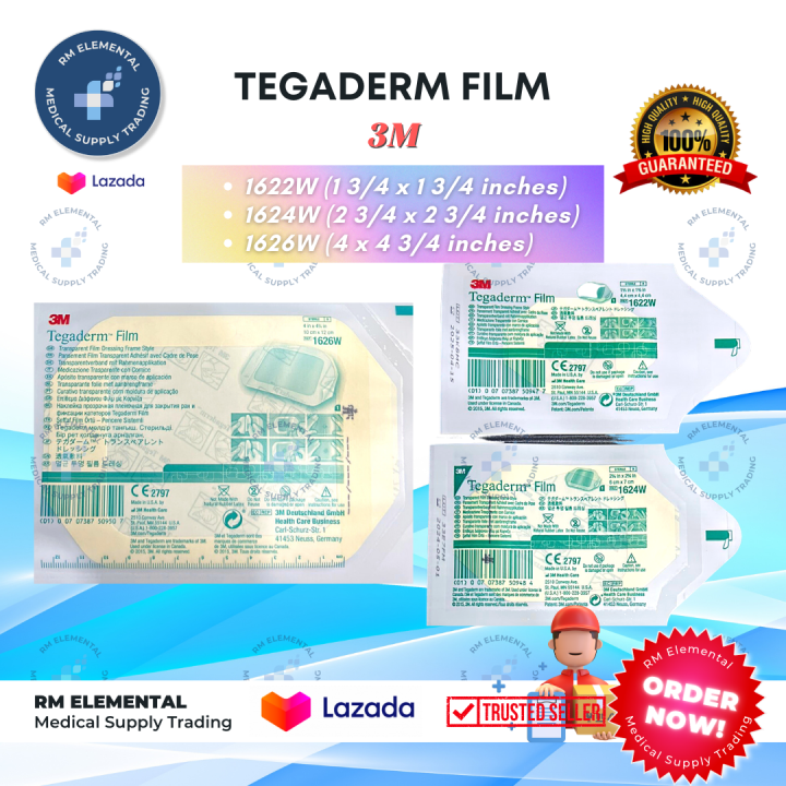3M Tegaderm 1622W, 1624W, 1626W, Wound Dressing Film WATERPROOF SOLD ...