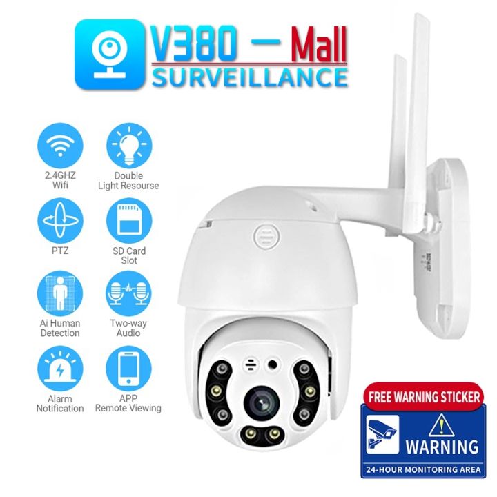 V380 pro 5MP HD Outdoor WiFi Smart CCTV Camera 1080P Waterproof ...