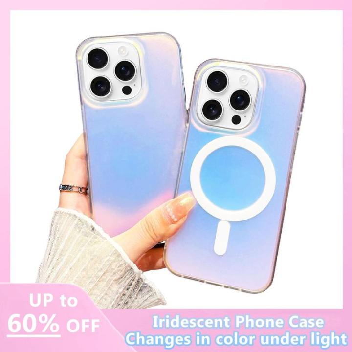Caseethy Holographic Iridescent Raiow Phone Cases for iPhone 11,12,13 ...