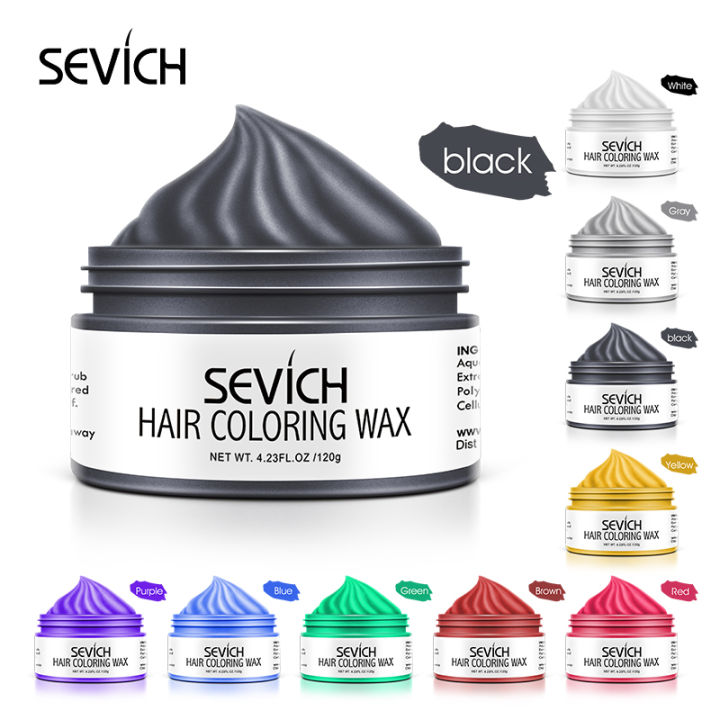 Sevich Temporary Hair Color Wax Men Diy Mud One-time Molding Paste Dye ...