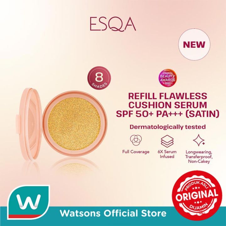 Esqa Refill Flawless Cushion Serum SPF 50+ PA+++ Satin Caramel | Lazada ...