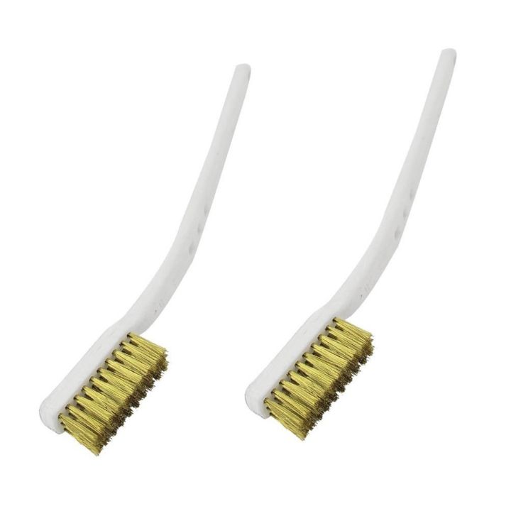 Durable Practical Wire Brush Plastic Handle Tool Toothbrush 2pcs ...