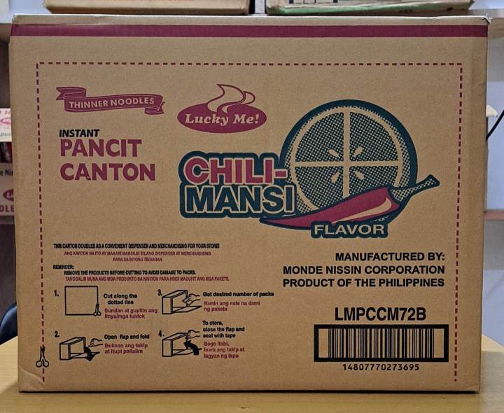Lucky Me! Pancit Canton Chili-Mansi Flavor (72's x 80g) - 1 Box | Lazada PH