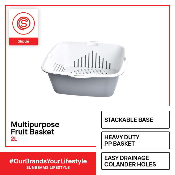 SLIQUE Multi Purpose Fruit Basket | Colander | Strainer Fruits ...