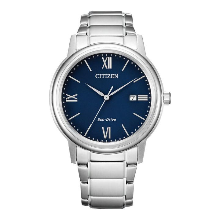 Jam Tangan Pria Citizen Eco-Drive AW1670-82L Blue Dial Stainless Steel ...