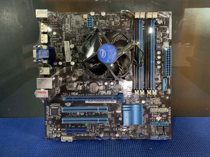 เมนบอร์ด ASUS P8Q77-M/BM6675/DP MB Socket 1155 CPU i7-3770 RAM DDR3 No.ฝาหลัง สวยๆพร้อมใช้งาน ...