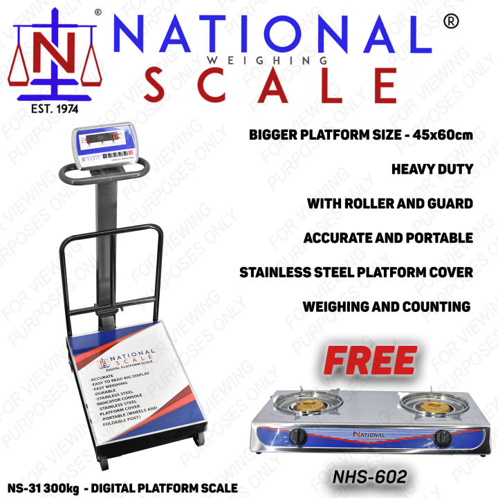 National Digital Platform Scale 150kg and 300kg (NS-31) with Stove ...