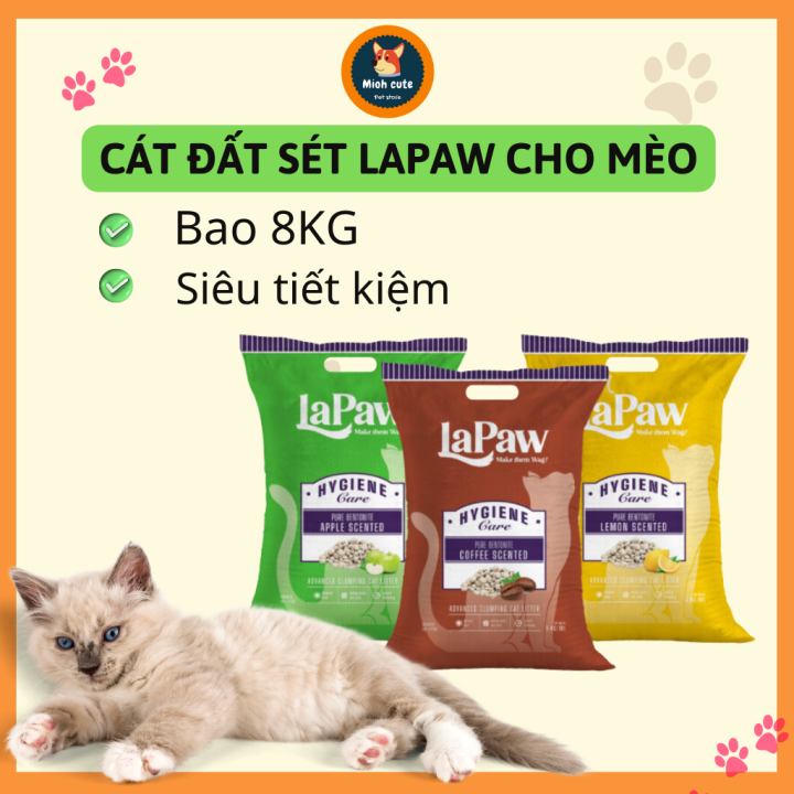 Cát mèo Lapaw Cát đất sét 8Kg 16L | Lazada.vn