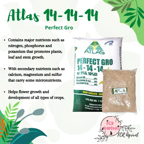 [FCR AGRIVET] 4kgs Atlas Perfect Gro 14-14-14 Complete Fertilizer with ...