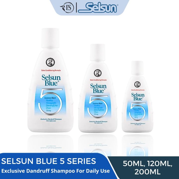 SELSUN Blue 5 (Five) Exclusive Dandruff Shampoo Extra Conditioning ...